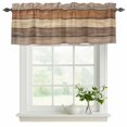 Brown Gray Wood Grain 2 Panels Kitchen Valance, Vintage Farmhouse ...