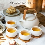 ZENS Japanese Tea Set with Infuser, Modern Bentwood Handle 27 oz Matte ...