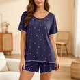 AHTJRT Women's Modal Pajama Sets Flounce Trim 2 Pieces Sleepwear Sets ...