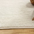 Elegant Rug Store Hand Knitted Chunky Wool Loops Area Rug, Ivory/Off ...