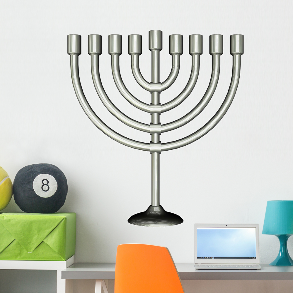 Menorah Wall Decal Sticker by Wallmonkeys Vinyl Peel and Stick Graphic ...