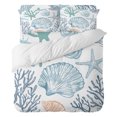 California King Size Duvet Cover 4 Piece Bedding Set Watercolor Marine ...