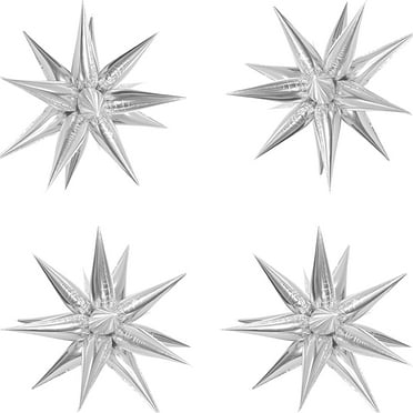 YOKSAS 50Pcs Gold Foil Spiky Balloons Set Assemble 4 Star Balloons,26 ...