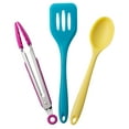 Cook with Color 3 Piece Color Changing Silicone Utensil Set with Pink ...