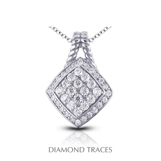 Diamond Traces 1.29 Carat Total Natural Diamonds 14K White Gold Pave ...