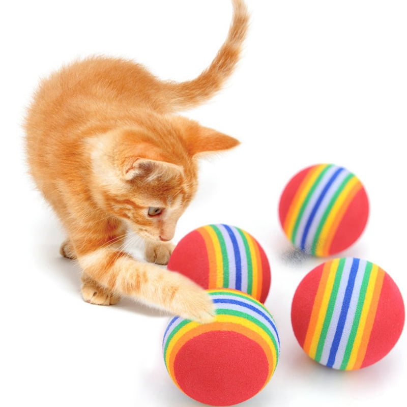 10 Pcs/Set Pet Colorful EVA Play Ball Exercise Toys Tow Sizes Optional ...