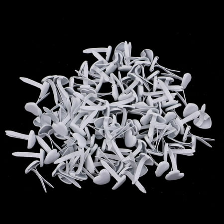 200 Pieces White Split Pin Metal Brads Paper Fasteners for Paper Craft ...
