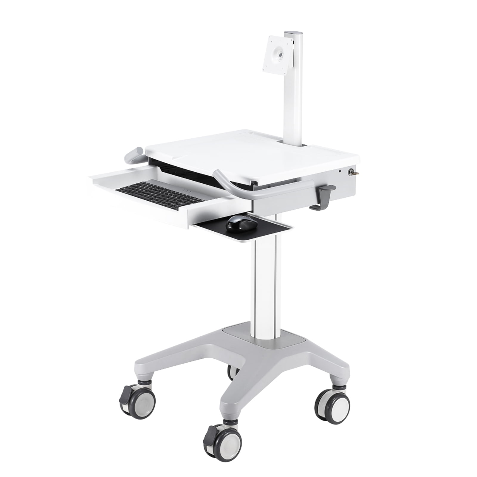 Mobile Computing Medical Cart Rolling Ergonomic Workstation Height ...