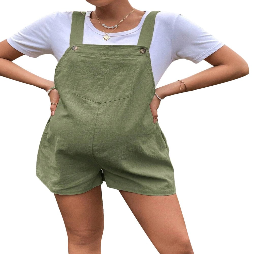Click here for Qjuhung Women‘s Sleeveless Maternity Overalls Shor... prices