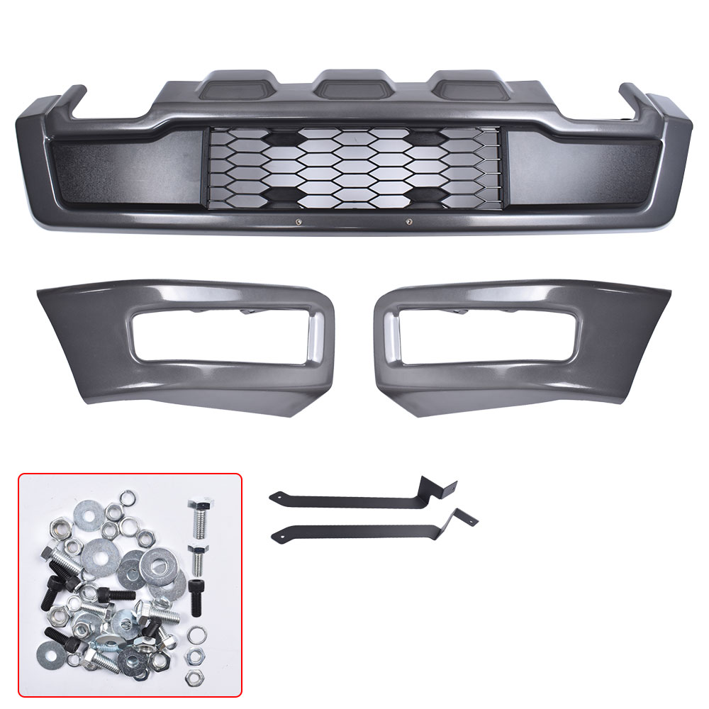 ALL-CARB Gray Front Bumper Steel Assembly Kit Replacement for Ford F ...