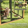 PawHut Extra Large Dog House, Wood Outdoor Dog Kennel with Platform ...