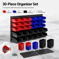 Wall Mount Storage Bins, Garage Parts Organizer, 30-Piece for Garage ...