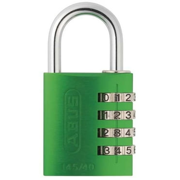 ABUS 145 by 40 C Aluminum Yellow 4-Dial Resettable Combination Padlock ...