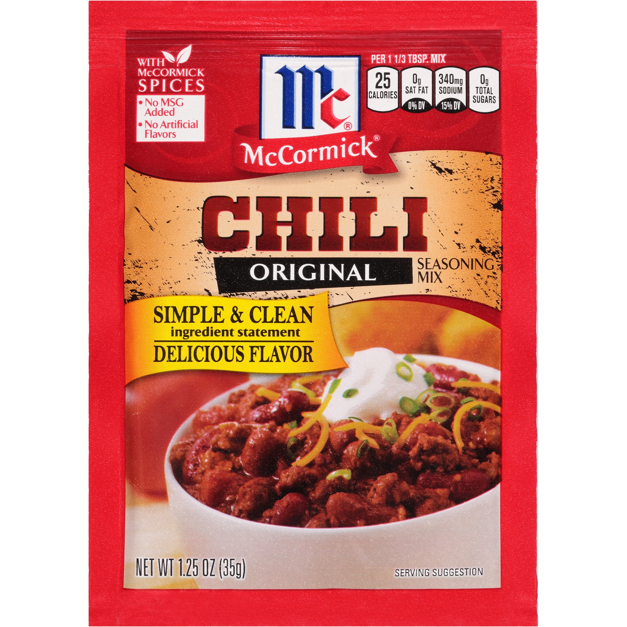 McCormick Classic Chili Seasoning Mix Packet 1 25 Oz Walmart 
