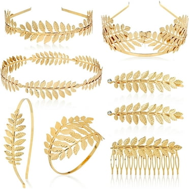 3pcs Roman Gold Leaf Crown Headband, Greek Goddess Hair Accessories for ...
