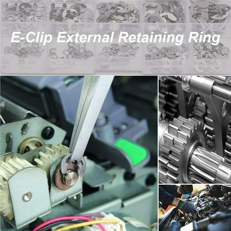 400pcs 304 Stainless Steel E Type Circlip Retaining Ring E-Clip Circlip ...