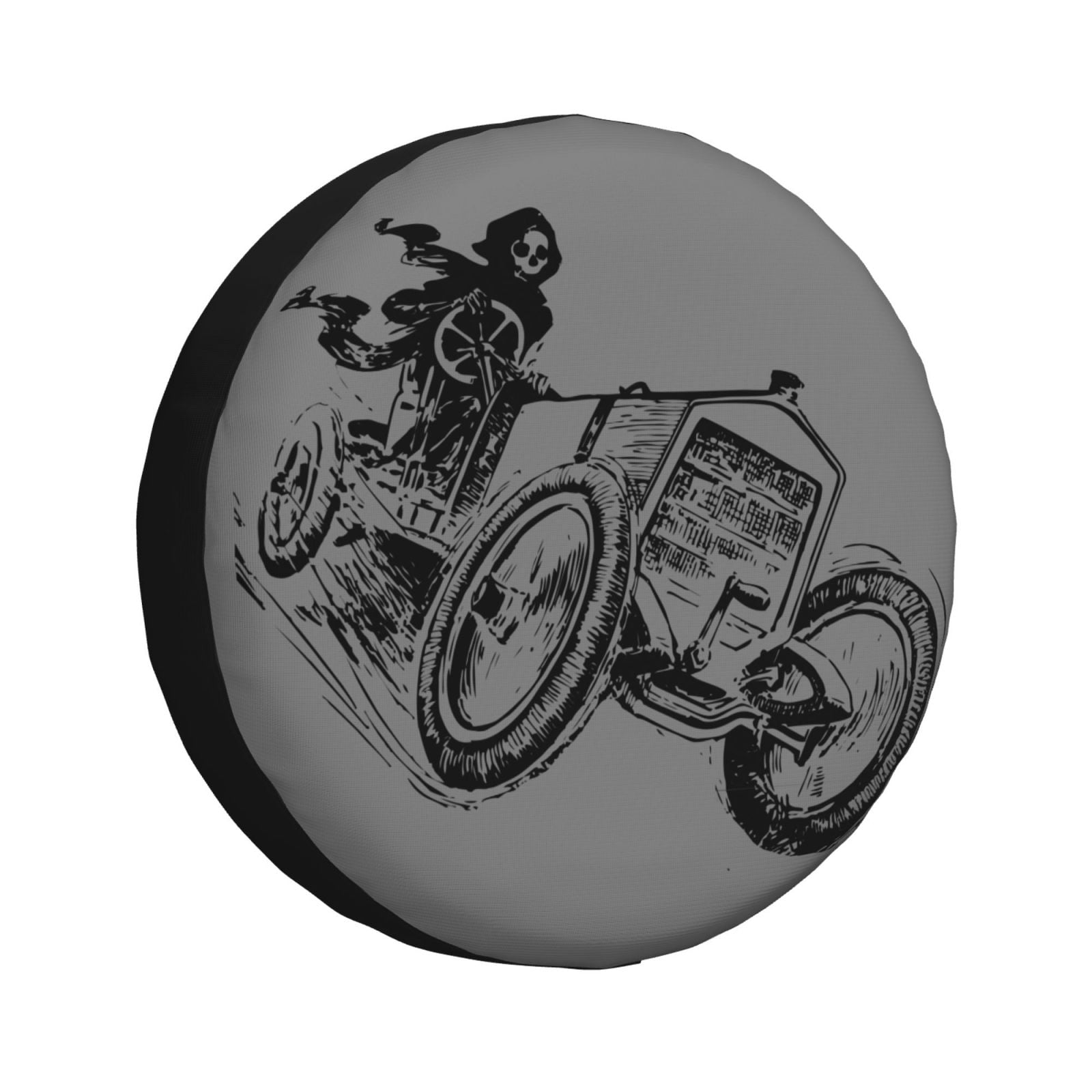 DouZhe Waterproof Spare Tire Cover, Retro Grim Reaper Skeleton Car ...