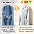 8 Pcs Hand Woven Curtain Tiebacks No Drilling - Boho Drape Holdbacks ...