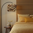 2pcs Set Drum Lampshades (13"x 13"x 10"), leopard print Fabric Lamp ...