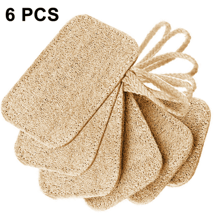 6 Pack Exfoliating Face and Body Wash Cloths Towel Soft Weave Bath ...
