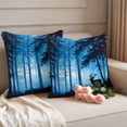 Black Elk Forest Blue Outdoor Waterproof Pillow Covers, Pine Trees ...