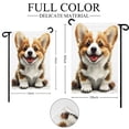 Cute Puppy Garden Flag 28x40 Inch Funny Cartoon Watercolor Brown Dog ...