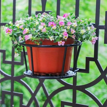 Balcony Rail Planters Hanging Railing Plant Holder Stand Flower Pot ...