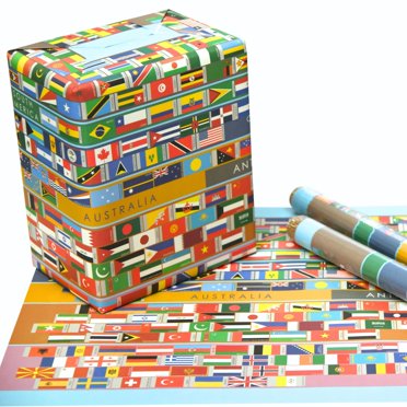 Rectangle with Face Pattern Paper Gift Wrapping Paper Word 255x205x0 ...