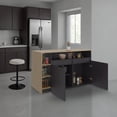 AUU Modern Kitchen Island & Counter Dining Table – Compact Design with ...
