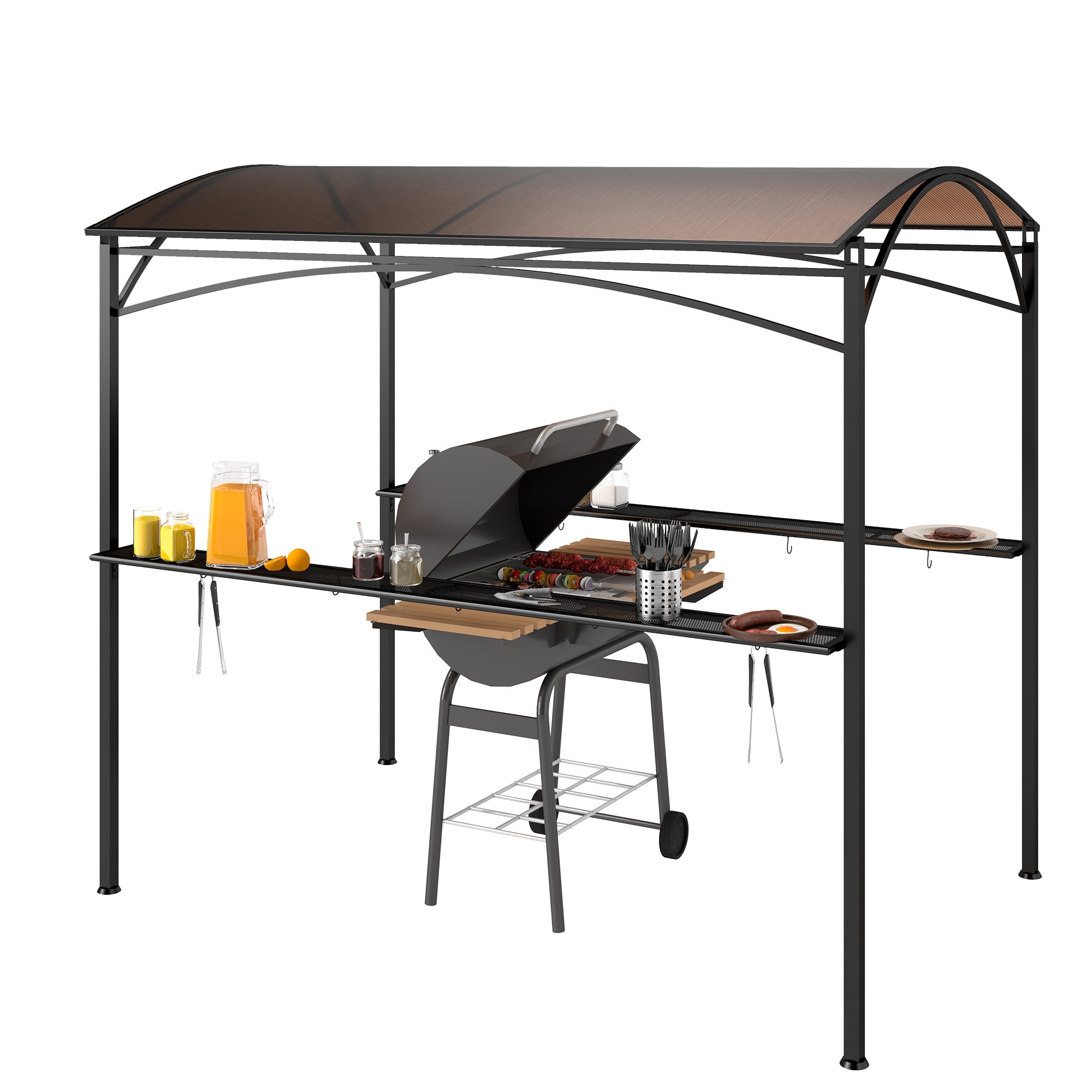 Click here for Outsunny 8 X 5 Hardtop Grill Gazebo  Barbecue Gaze... prices