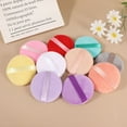 20-Piece Round Flocked Powder Puff Set - 100% Cotton Short Plush ...