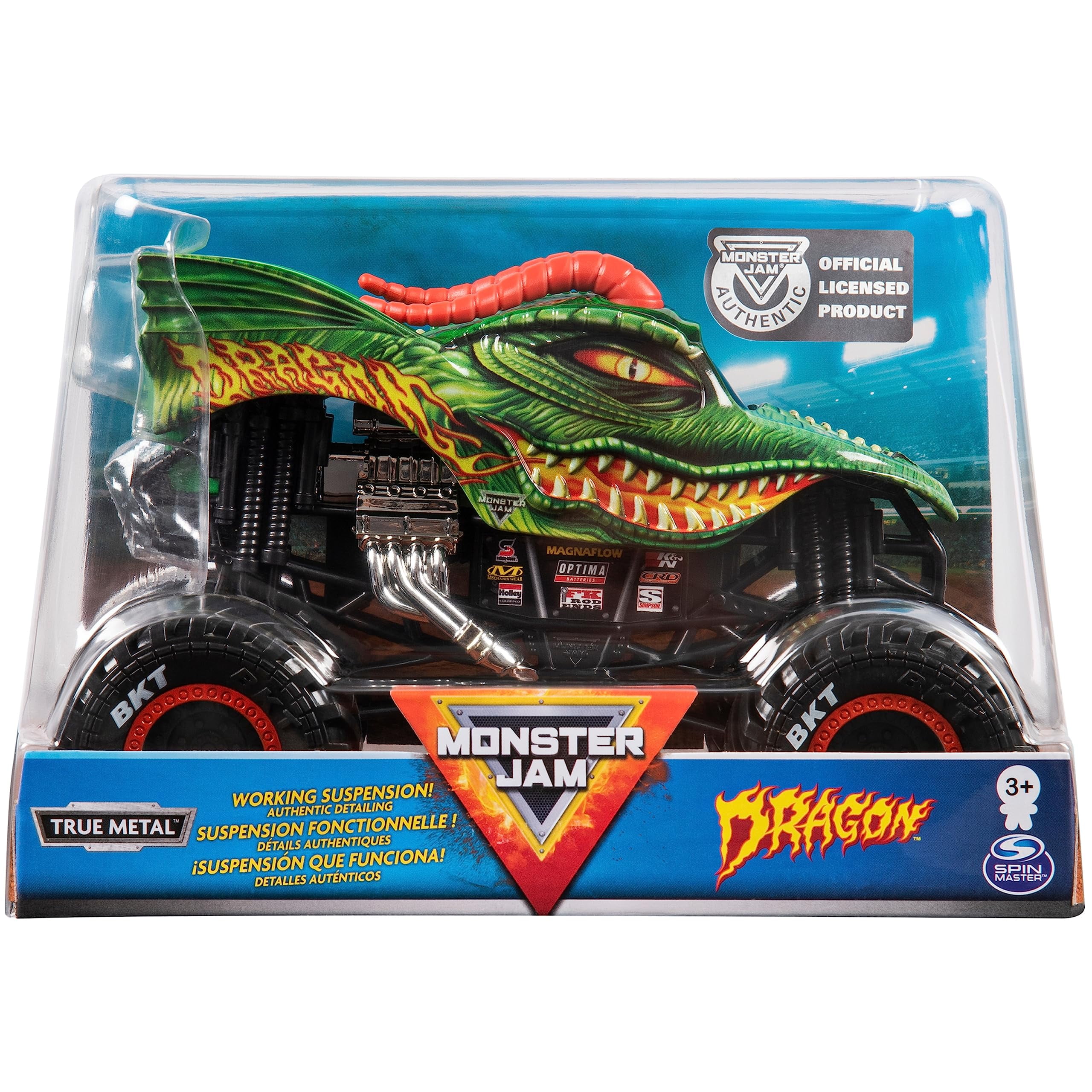 Camión Monster Truck Monster Jam Dragon oficial a escala 1:24 Monster ...