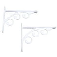 2 Pieces Right Angle Wall Mounted Brackets Metal Triangular Shelf ...