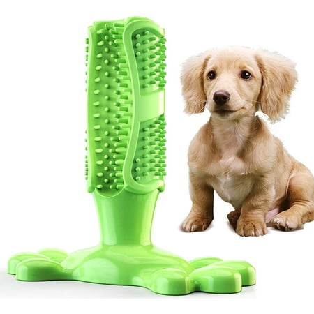 Dog Chew Toy for Dog Teeth Cleaning, Natural Rubber Dog Toothbrush Toy ...