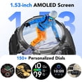 Smart Watch for Men, 1.53'' AMOLED Sport Smartwatch, 100 Day Standby ...