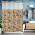 Beach Footprint No Hook Shower Curtain with Snap in Liner, Summer ...