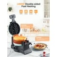 FOHERE 1400W 180° Flip Double Belgian Waffle Maker Iron, Nonstick ...