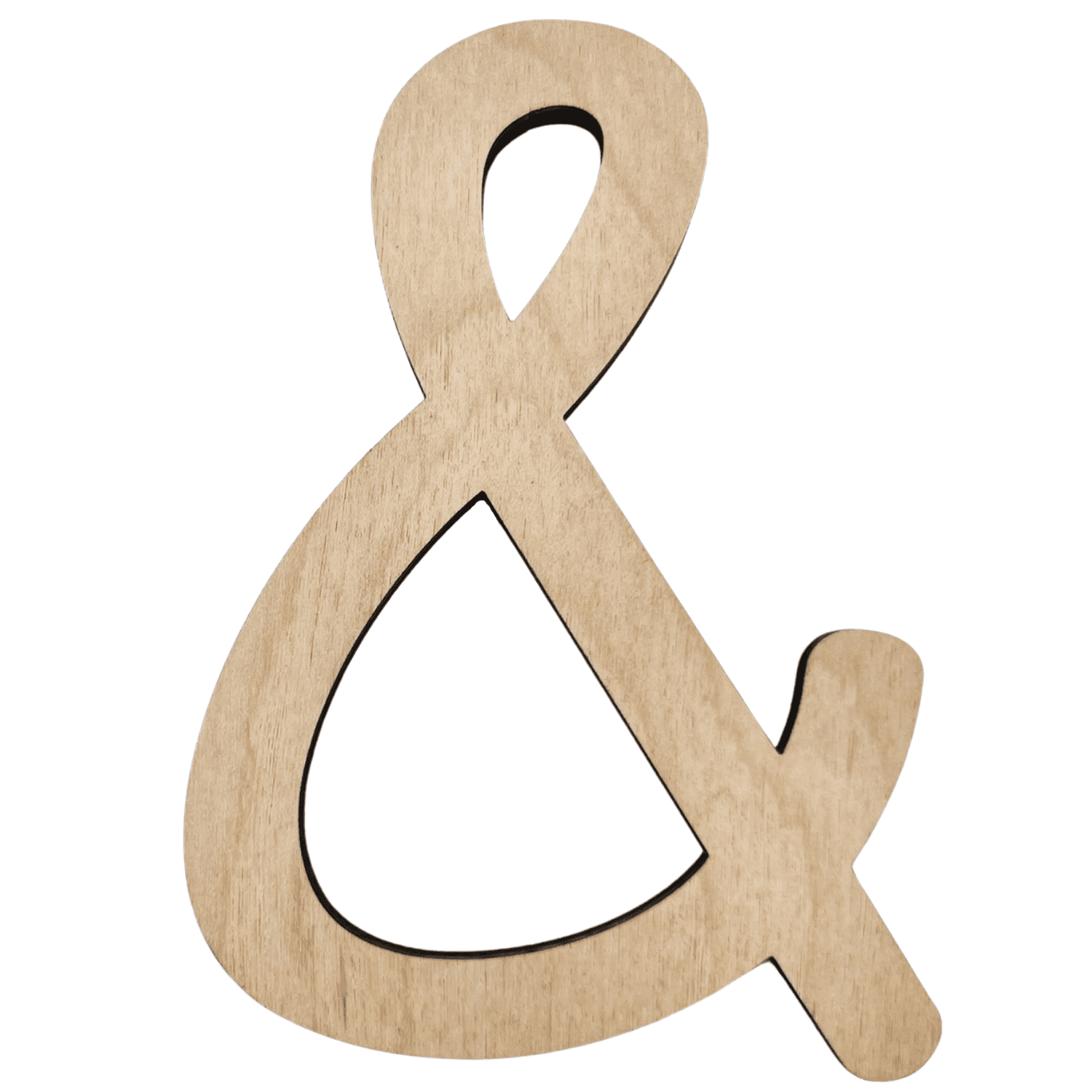 12" Tall BIRCH Wood Letter & "And Symbol" Ampersand | 1/4" Thick | Wood ...