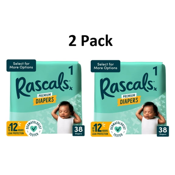 Free Shipping! Rascals Diapers Size 4 72 Count with Leak Protection and ...
