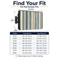 Boho Vertical Stripe Outdoor TV Cover 60 to 65 Inch Green Beige Simple ...