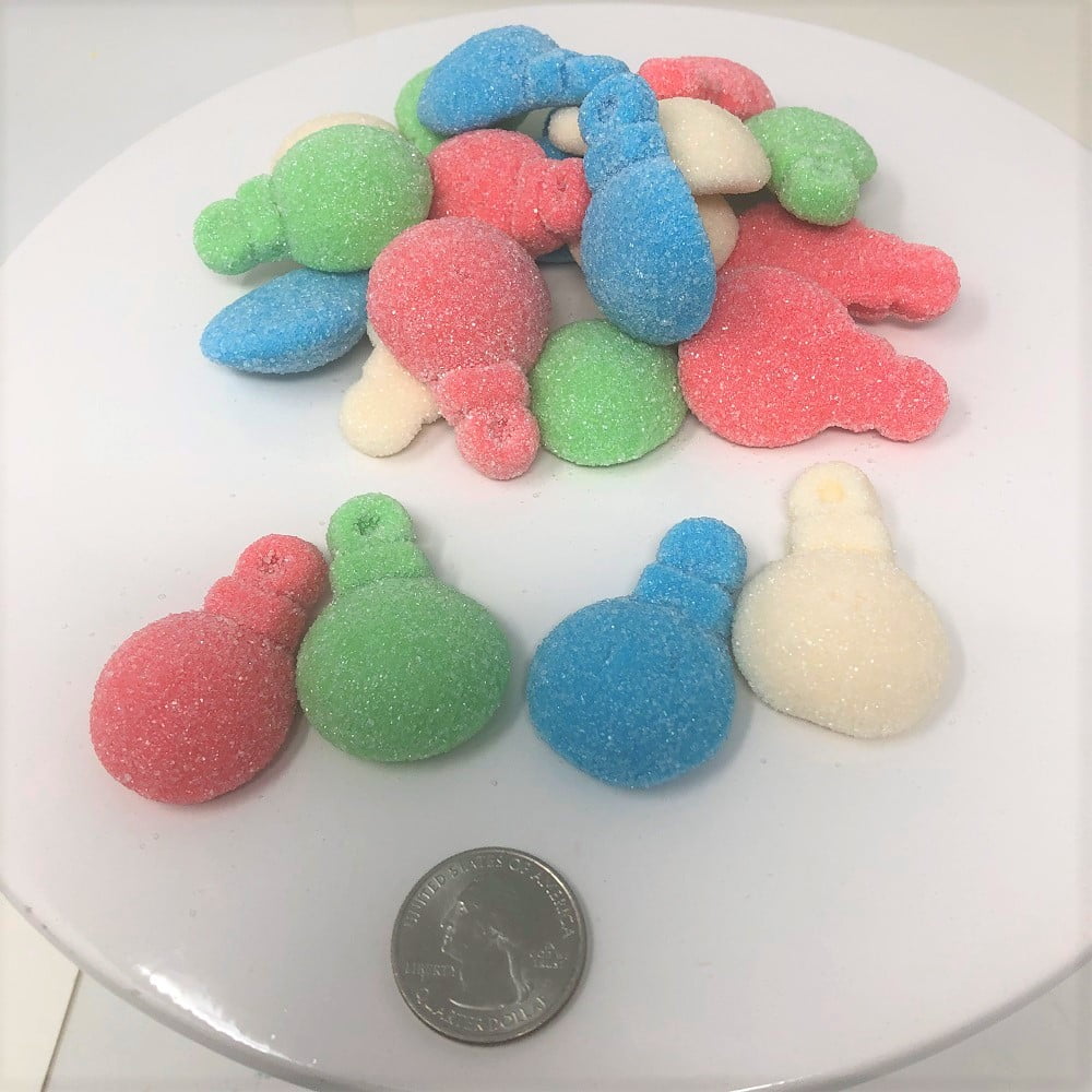 Gummi Glitter Ornaments sugar sanded Gummy Christmas Candy 1 pound ...