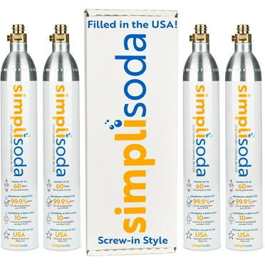 Simpli Soda 60L CO2 Cylinders - Compatible w/Sodastream BLUE Screw-In ...