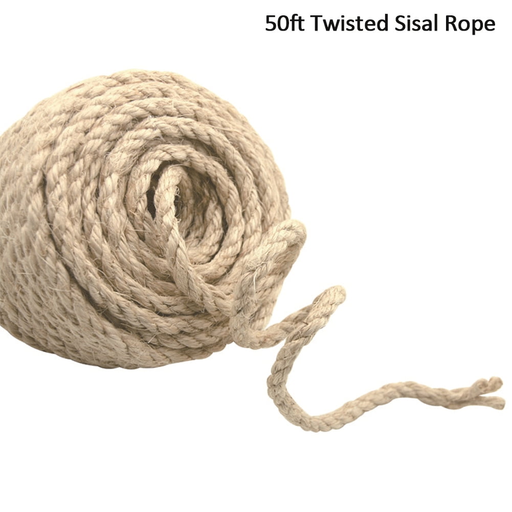 50ft Twisted Sisal Rope DIY Home Rope Garden Decoration 6MM | Walmart ...