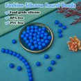 1Box 100Pcs Silicone Beads Round Rubber Bead 15MM Loose Spacer Beads ...