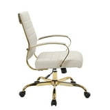 Maykoosh Mid-Century Marvel Leather Office Chair With Gold Frame ...