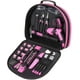 THINKWORK 122-Piece Pink Tool Kit with 3.6V Rotatable Electric ...