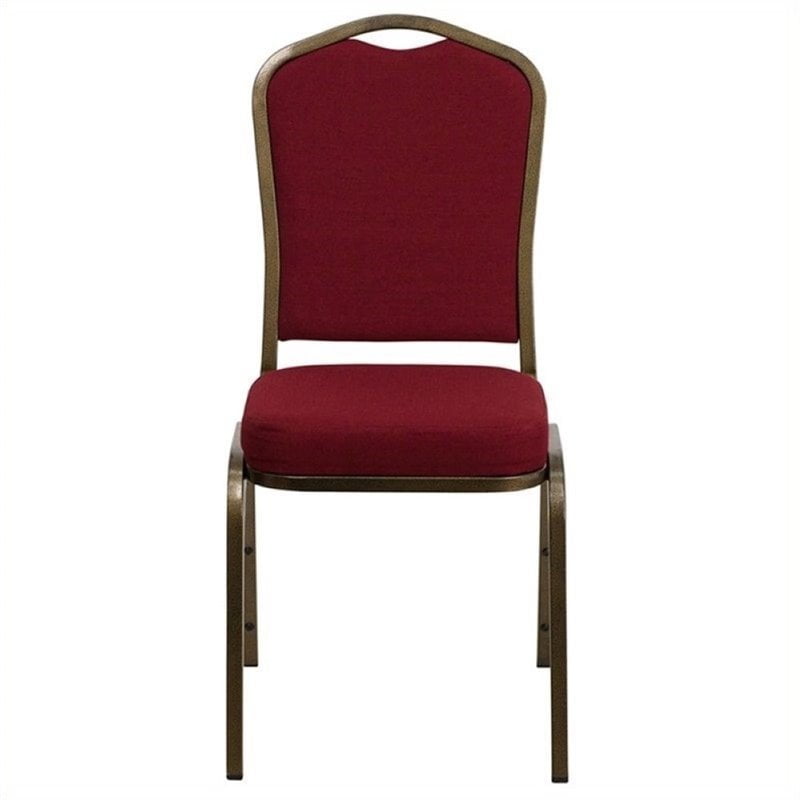 Scranton & Co Stacking Chair with Crown Back in Burgundy - Walmart.com