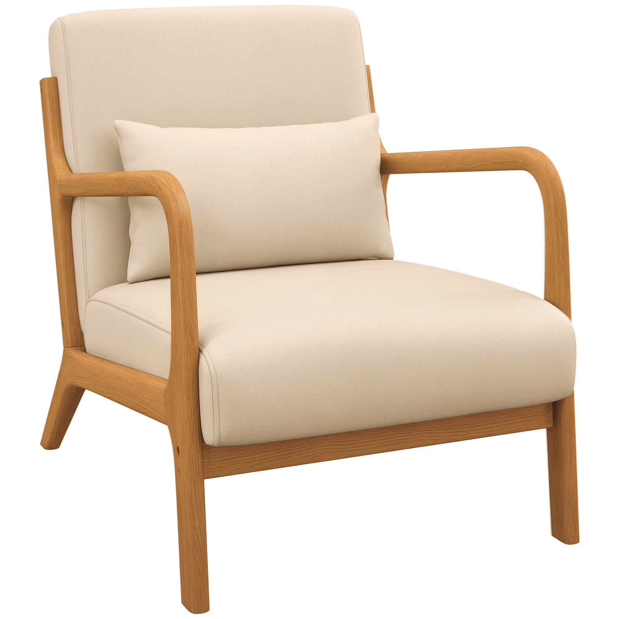 Click here for Homcom Fabric Accent Chair Velvet Armchair W/ Wood... prices