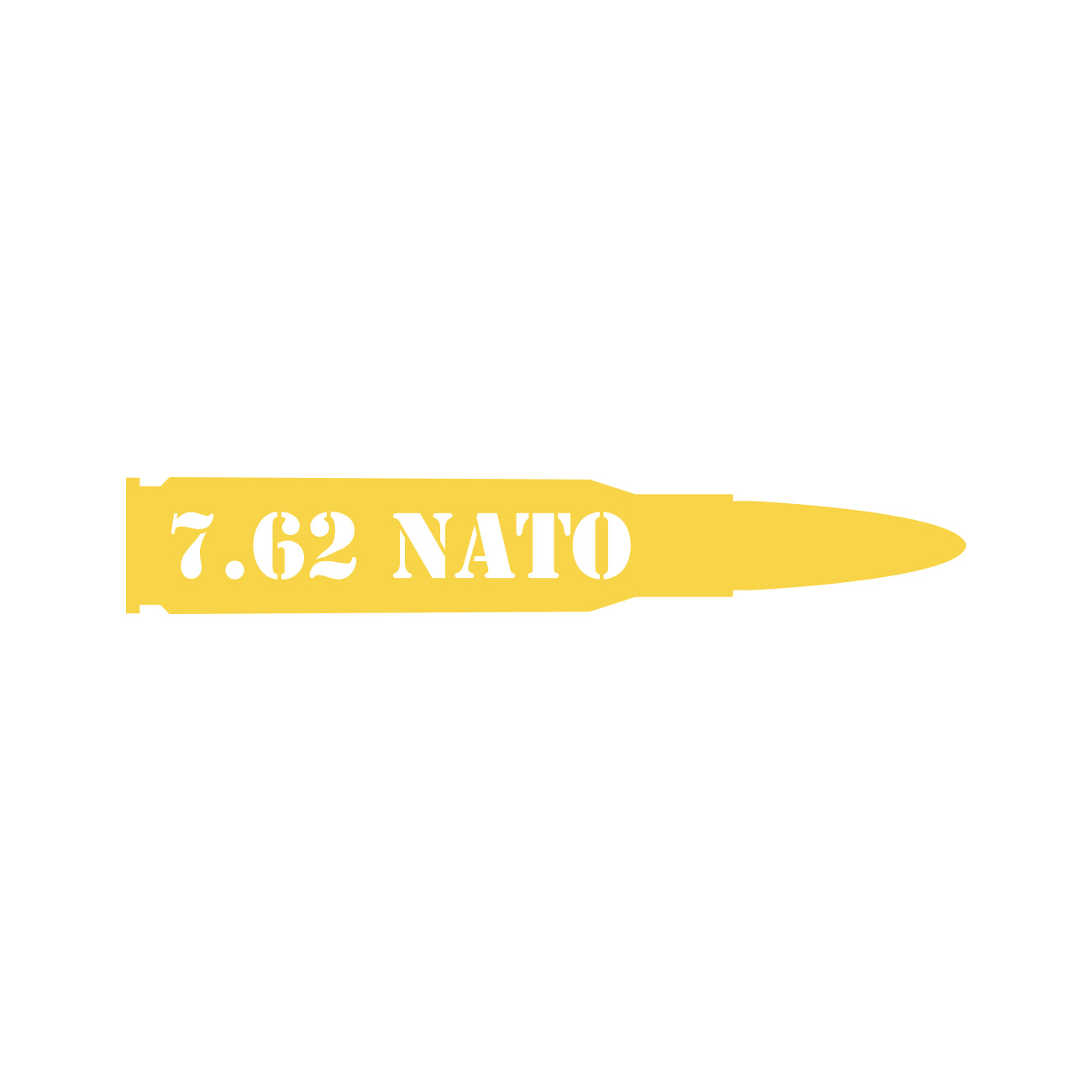 7.62 NATO Bullet Sticker Decal Die Cut - Self Adhesive Vinyl ...