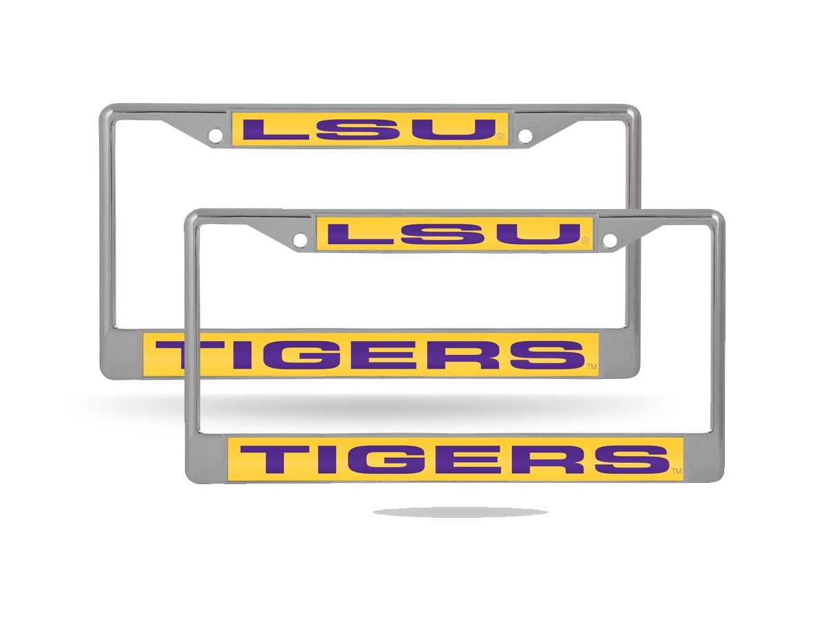 Louisiana State LSU Fighting Tigers Chrome Metal Laser Cut License ...